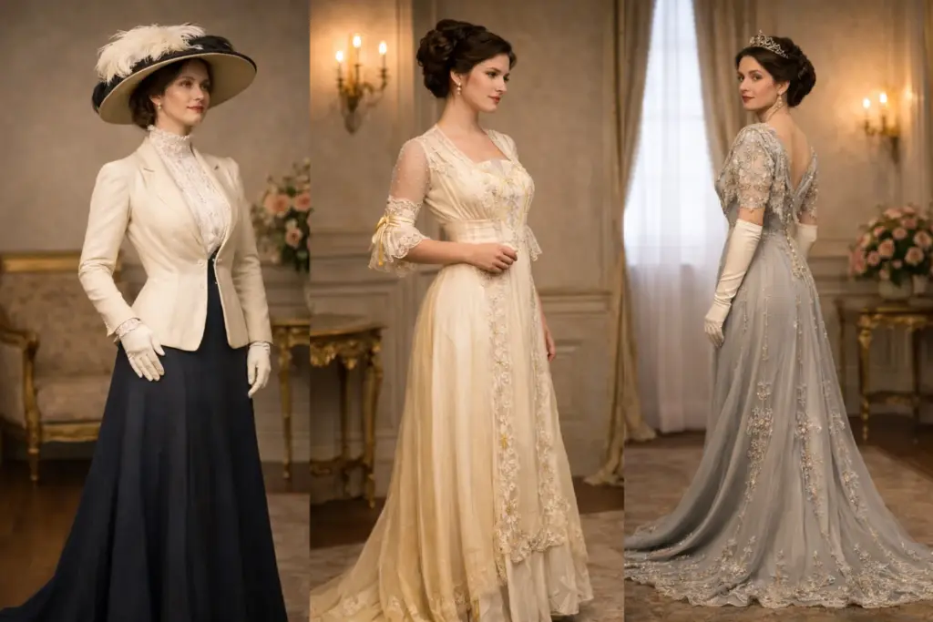 Edwardian vs Victorian Fashion: Dates, Silhouettes, Fabrics & Quick ID ...