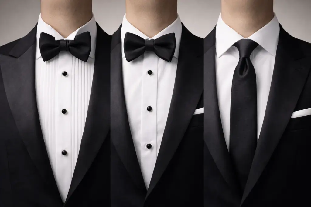 Men’s Tuxedo Shirt Guide: Collar Styles, Pleats, Studs & Ties