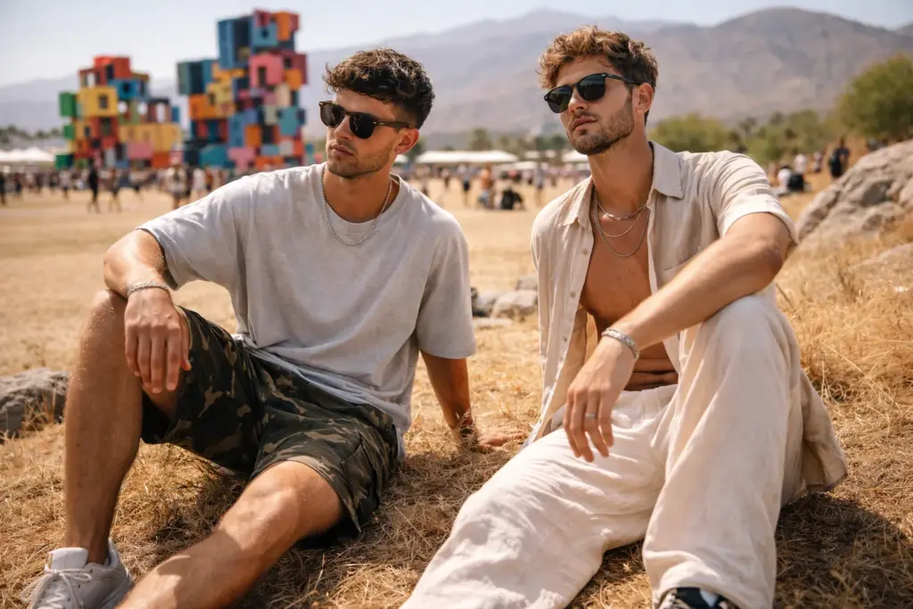 Die 5 besten Outfit-Ideen für Männer auf dem Coachella-Festival ...